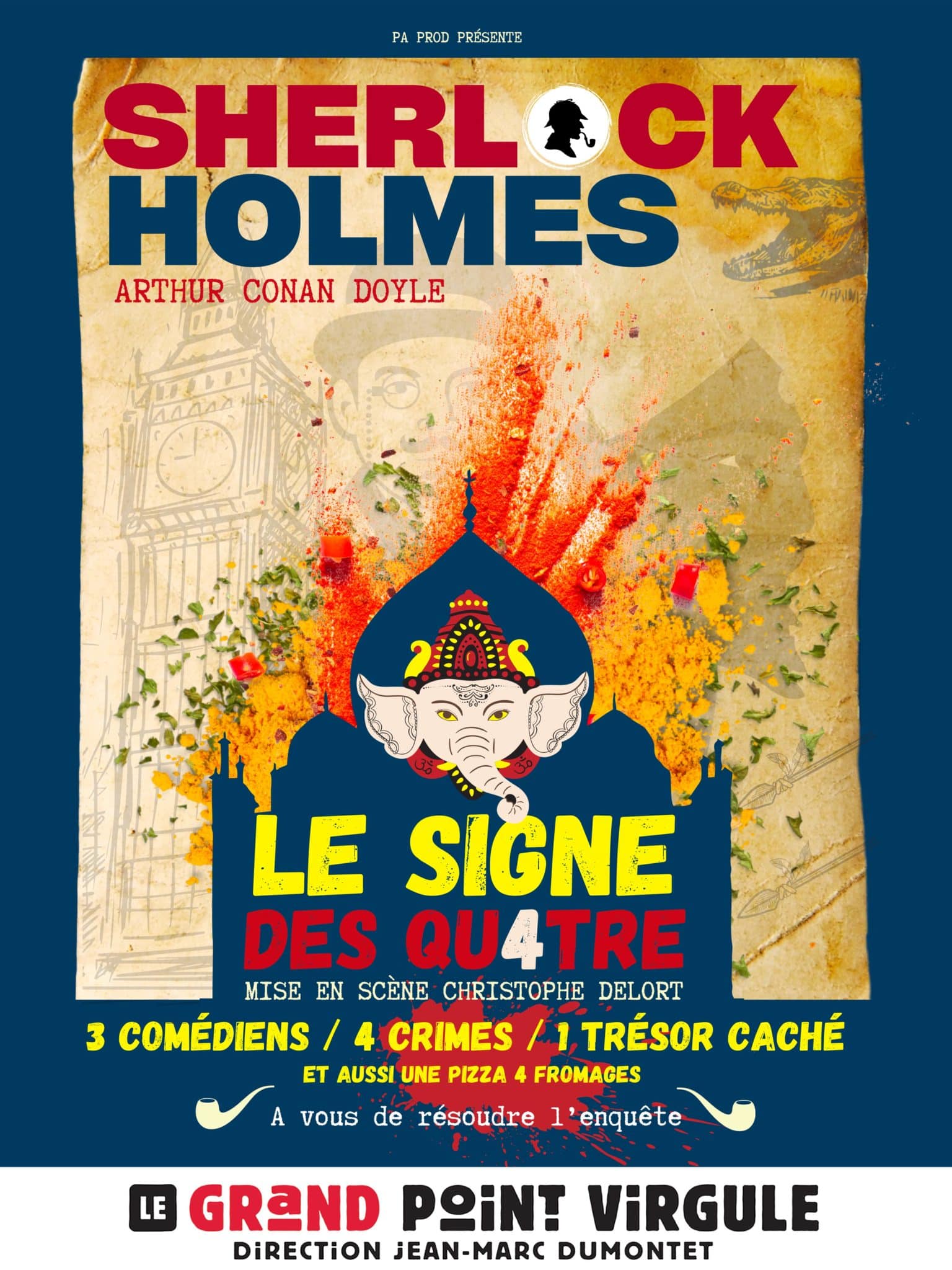 SHERLOCK HOLMES ET LE SIGNE DES 4 - Théâtre Le Grand Point Virgule